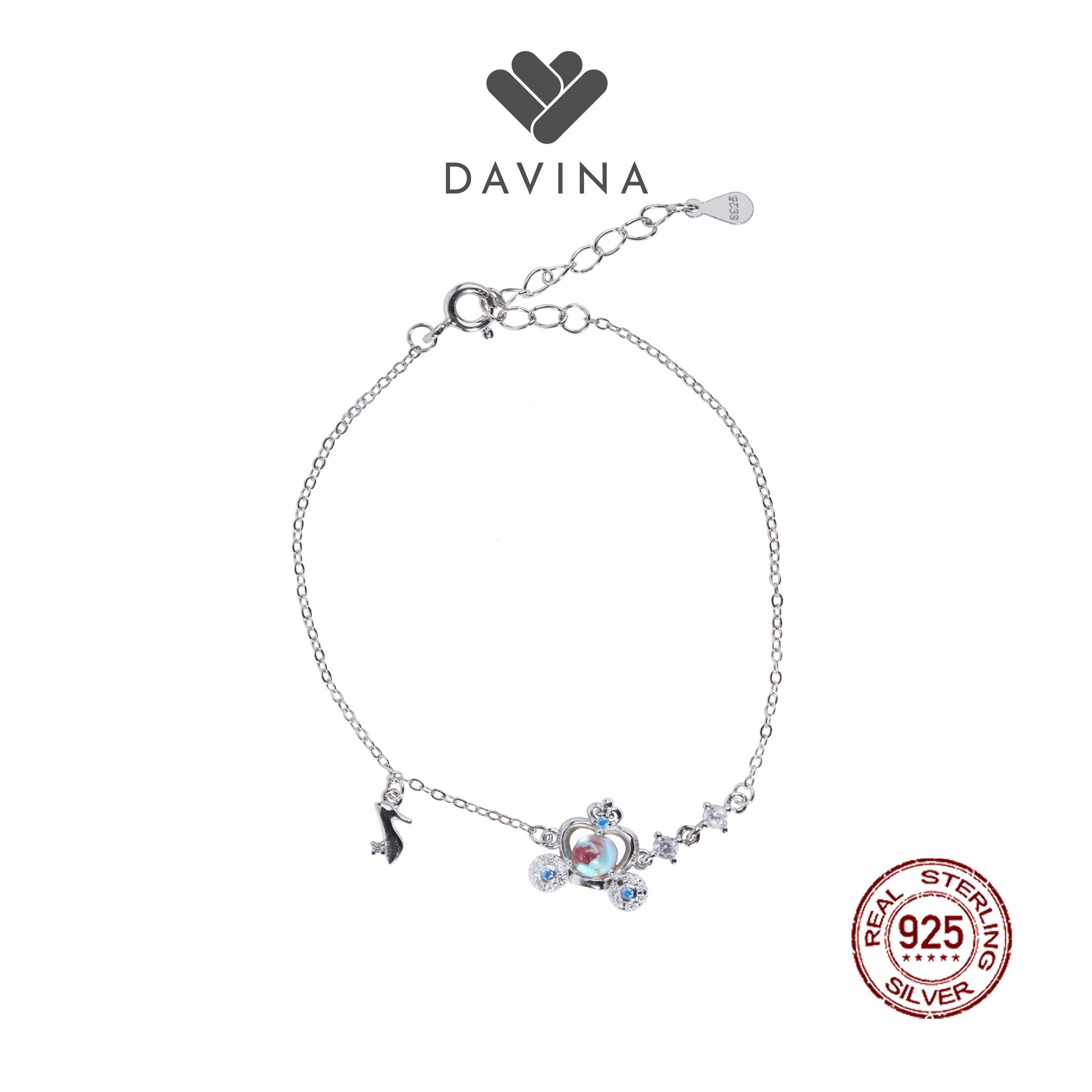 DAVINA Ladies Tiara Bracelet Sterling Silver 925